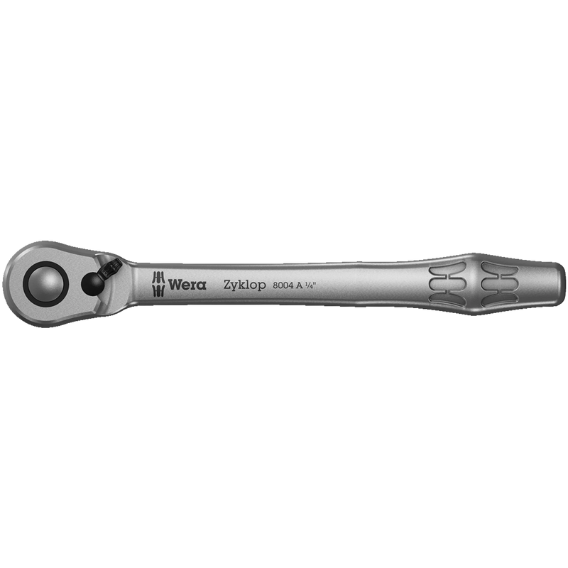 Wera 8004 A Zyklop Metal Ratchet with switch lever and 1/4" drive ...