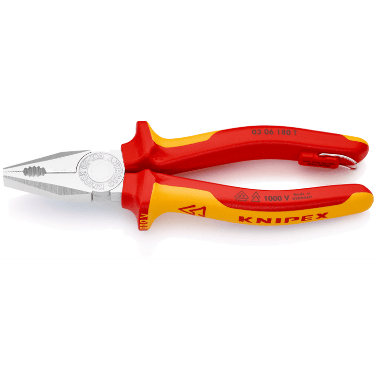 Knipex Combination Pliers insulated with multi-component grips, VDE-te ...