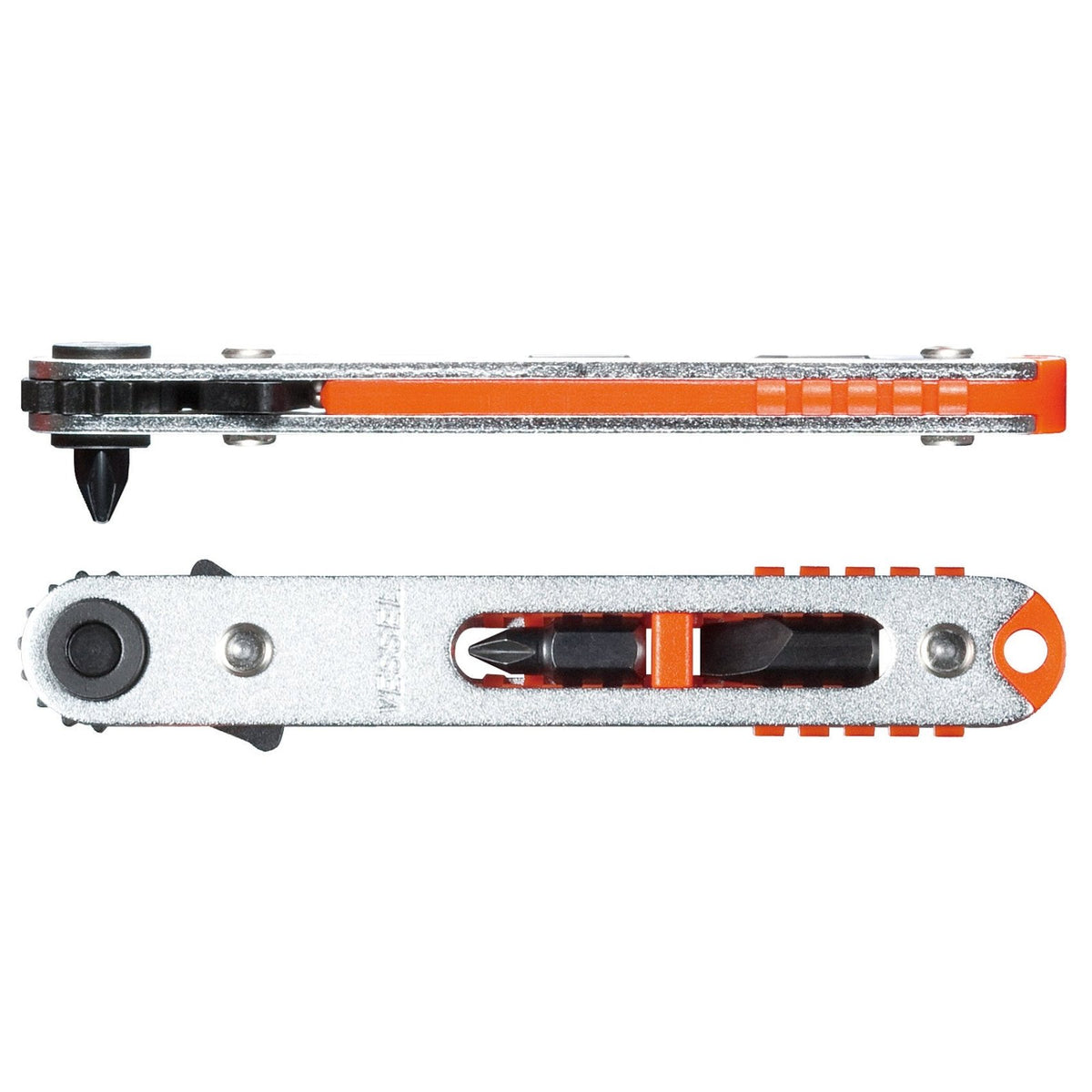 Vessel Flat-shaped Ratchet Screwdriver No.TD-76 (w/ 11 bits) — Tool Monster