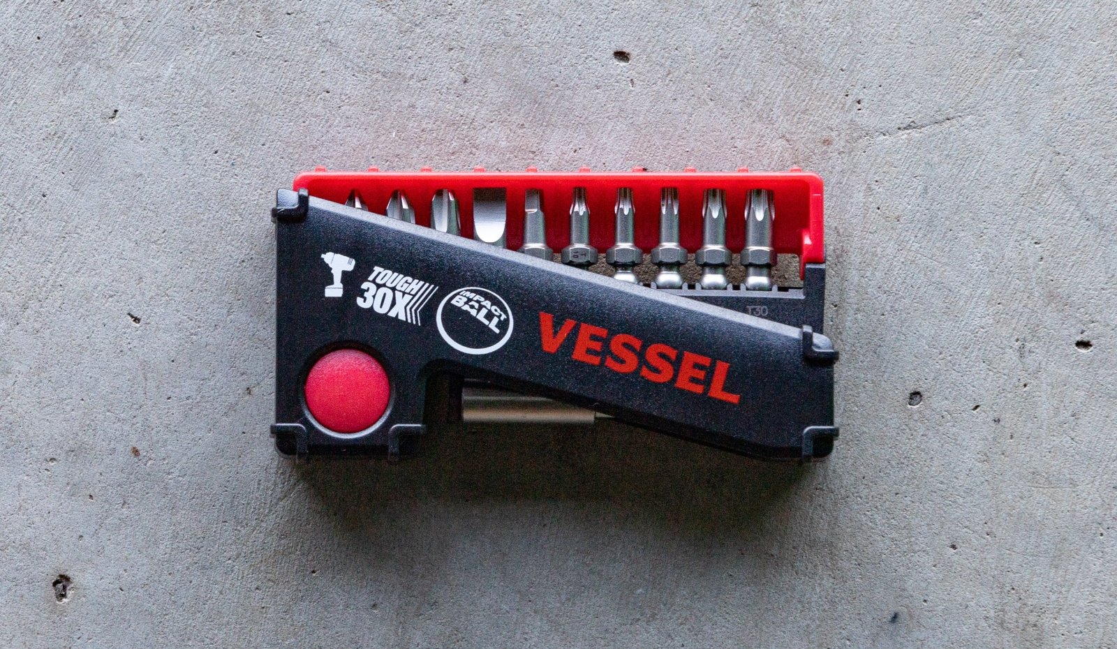 Vessel Set of 10 Torsion Impact Ball Bits + Bit Holder with Philips, S ...