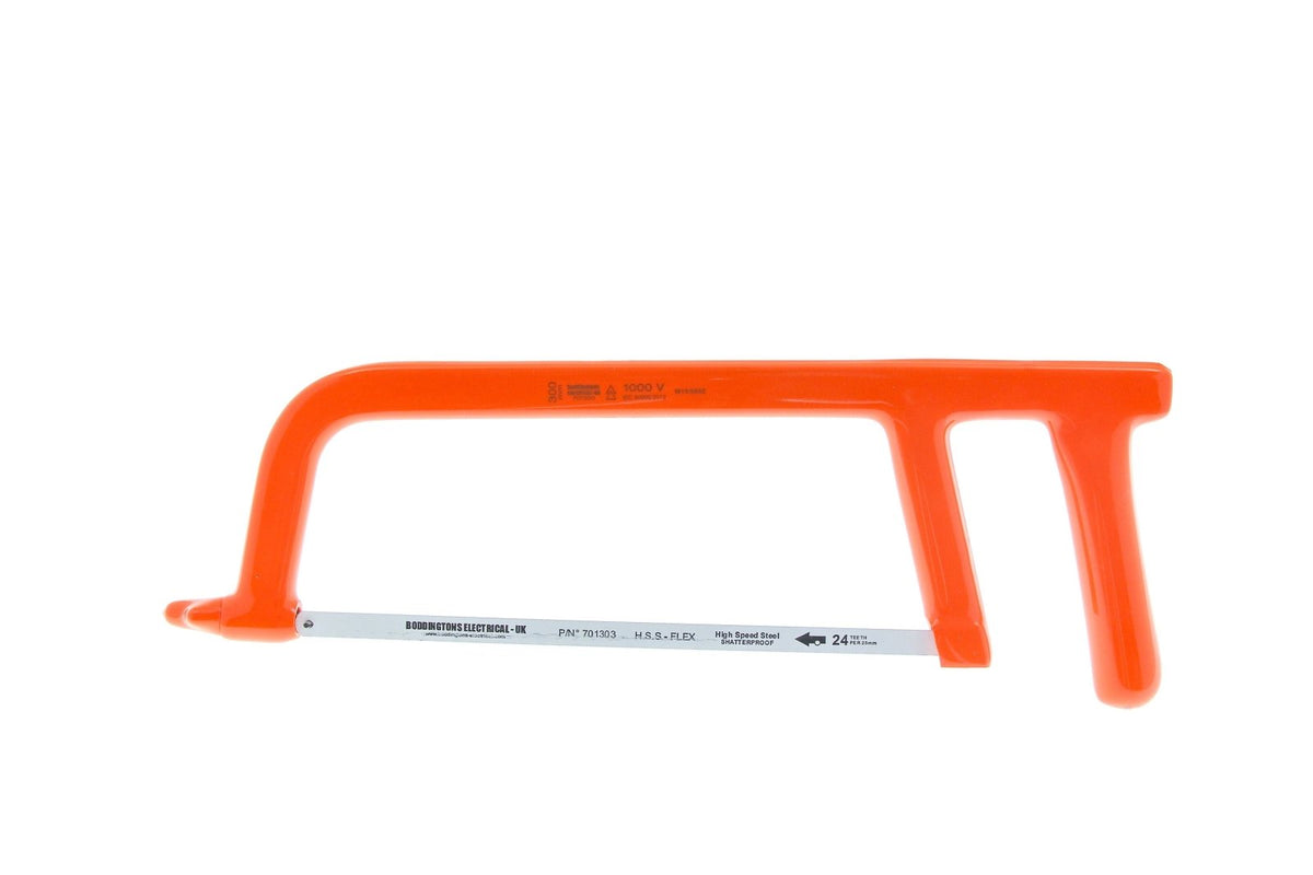 Boddingtons Electrical Insulated HackSaw with 24 TPI Blade, 480mm Over ...